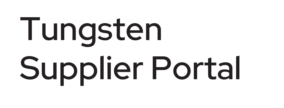 Tungsten Supplier Portal